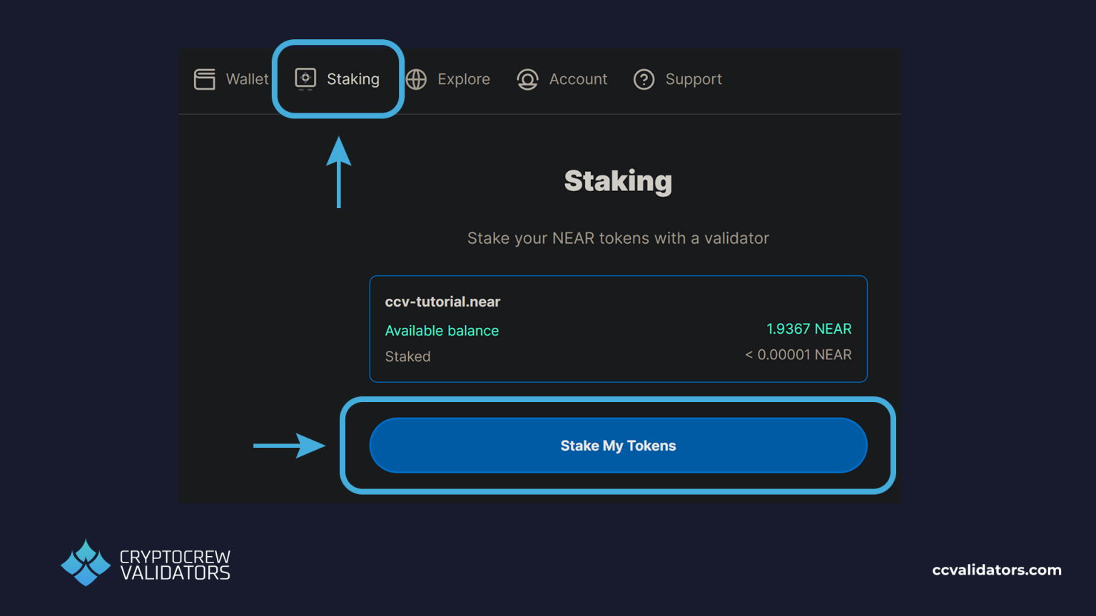 How to Stake Your NEAR Tokens on Desktop