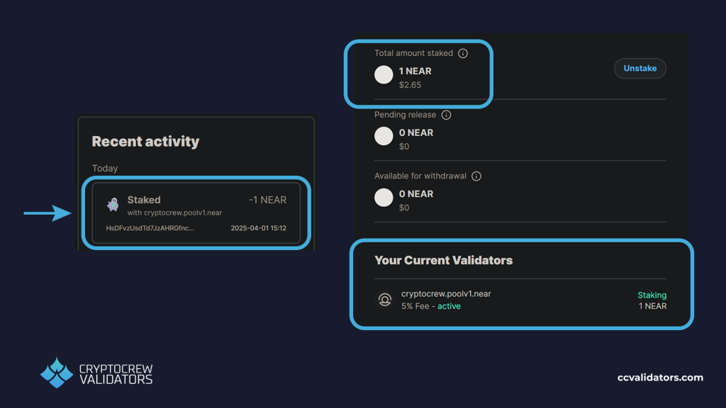How to Stake Your NEAR Tokens on Desktop